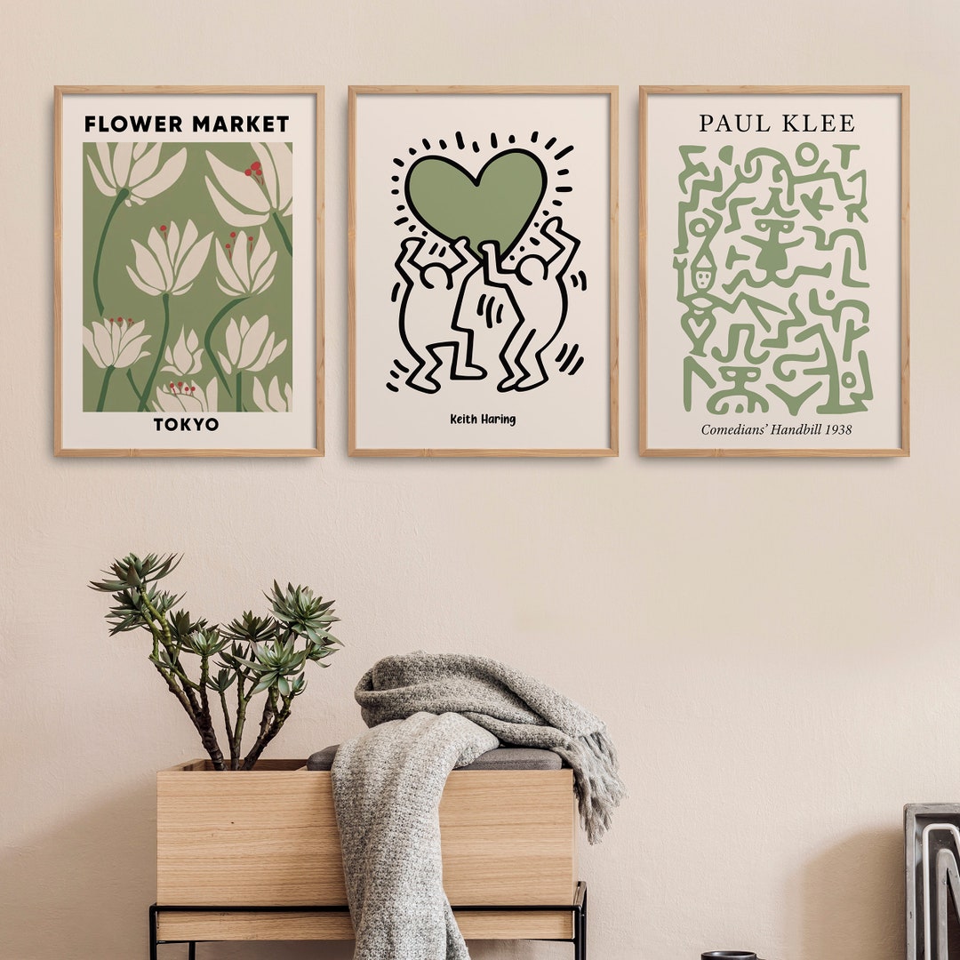 Set of 3 Natural Wooden Laminated Framed Print on Mdf Wall Art - Etsy