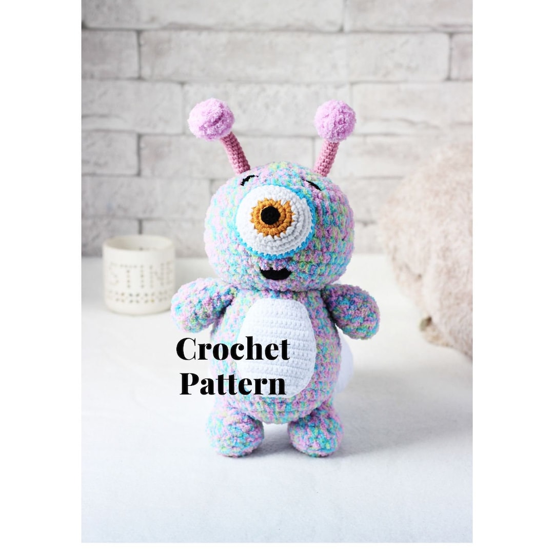 Crochet Monster Pattern Amigurumi Cyclop Pattern Easy Crochet Pattern ...