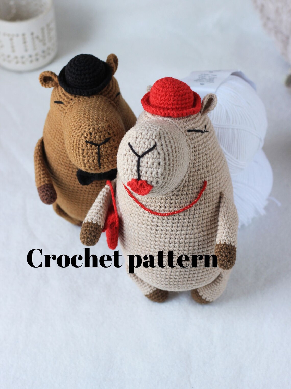 Capybara Crochet Pattern, Capybara Anigurumi Pdf, Plushi Animal Toy ...
