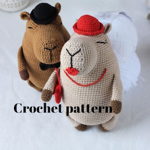 Capybara Crochet Pattern, Capybara Anigurumi Pdf, Plushi Animal Toy ...