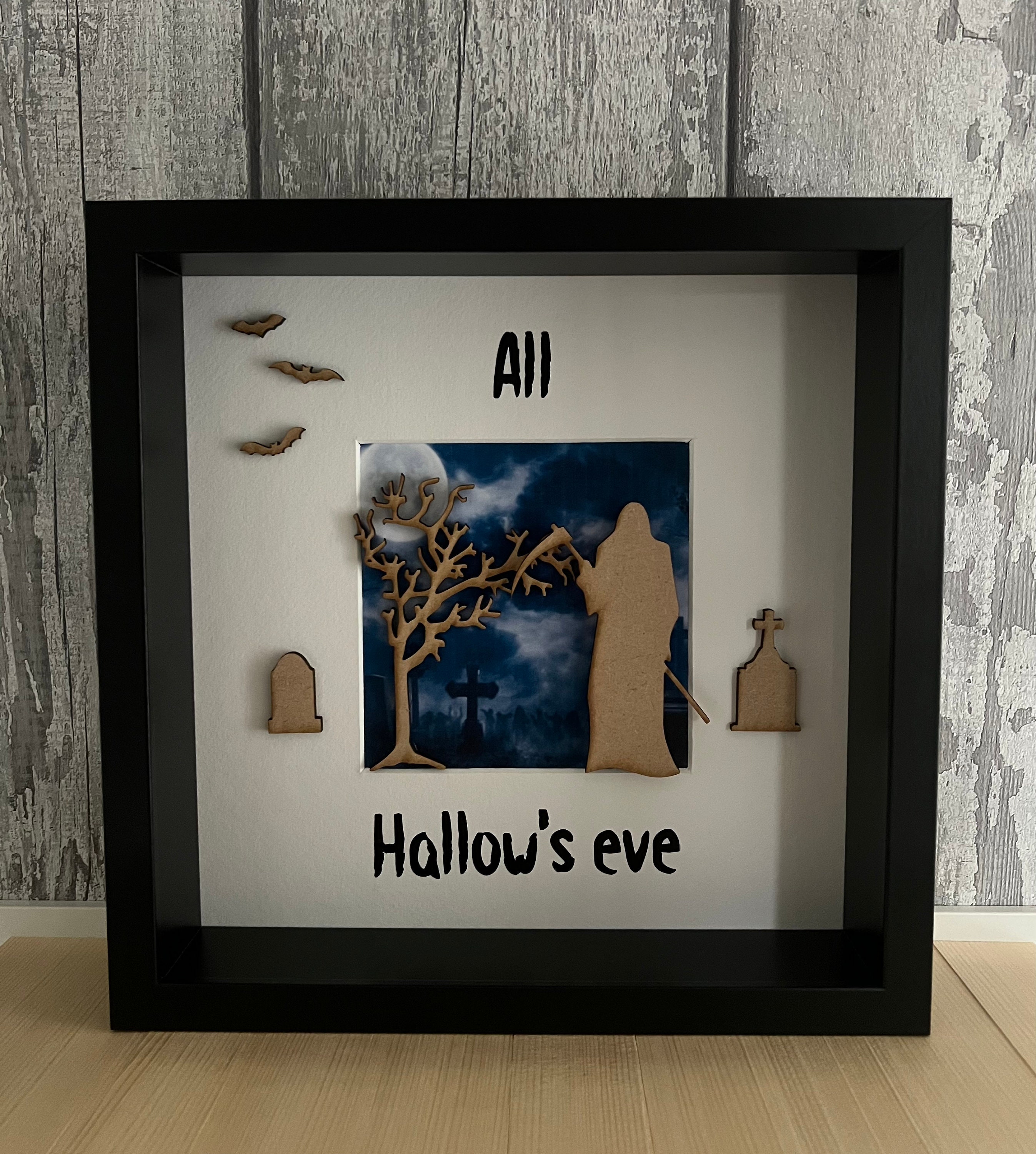 Halloween Shadow Box Frame With LED Hallow - Etsy