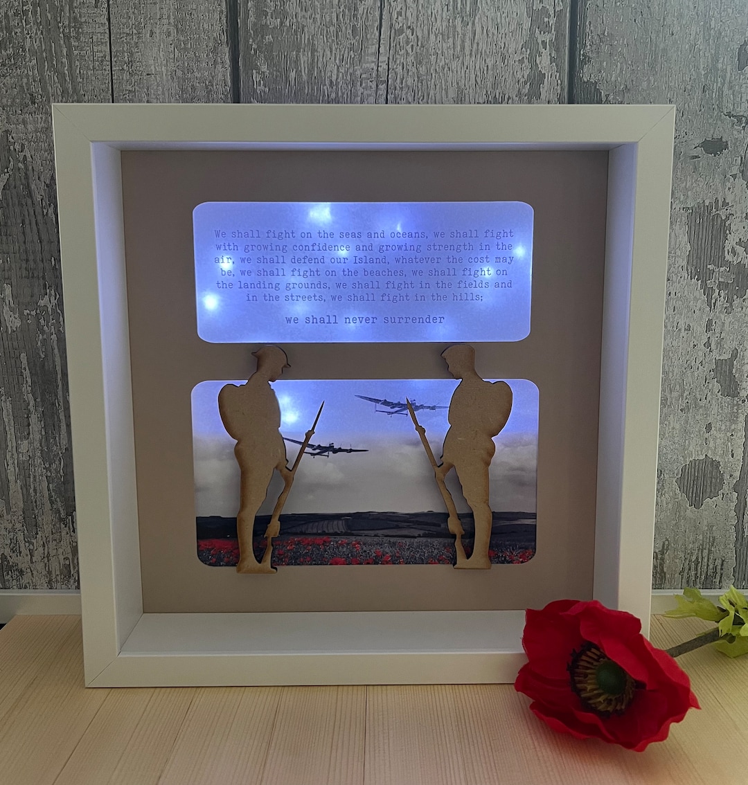 Remembrance Shadow Box Frame With LED Lights - Etsy