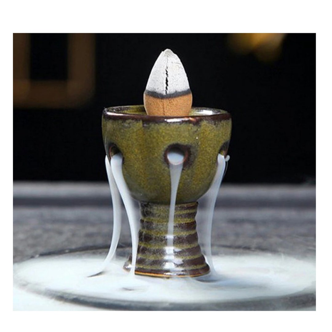 Waterfall Backflow Incense Burner Incense Holder Ceramic - Etsy