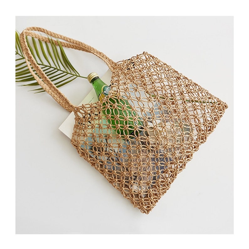 Straw Beach Bag Straw Handbag Straw Bag Vintage Straw Bag - Etsy