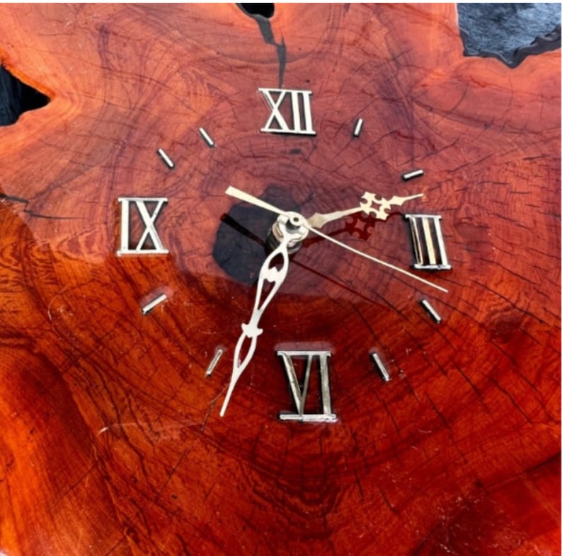 Vintage Wood Slab Live Edge Wall Clock - Etsy