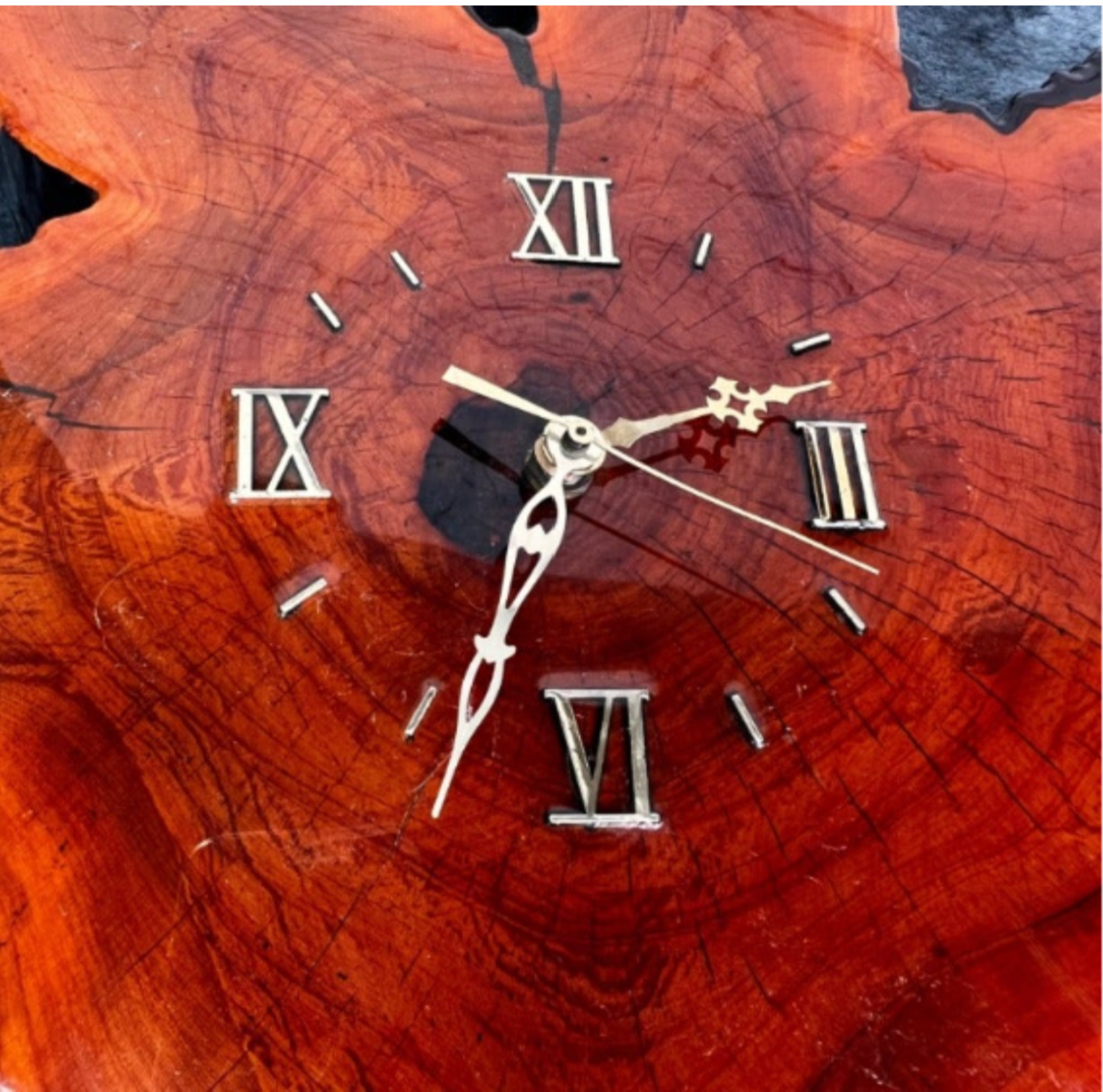 Vintage Wood Slab Live Edge Wall Clock - Etsy