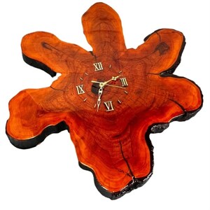 Vintage Wood Slab Live Edge Wall Clock - Etsy