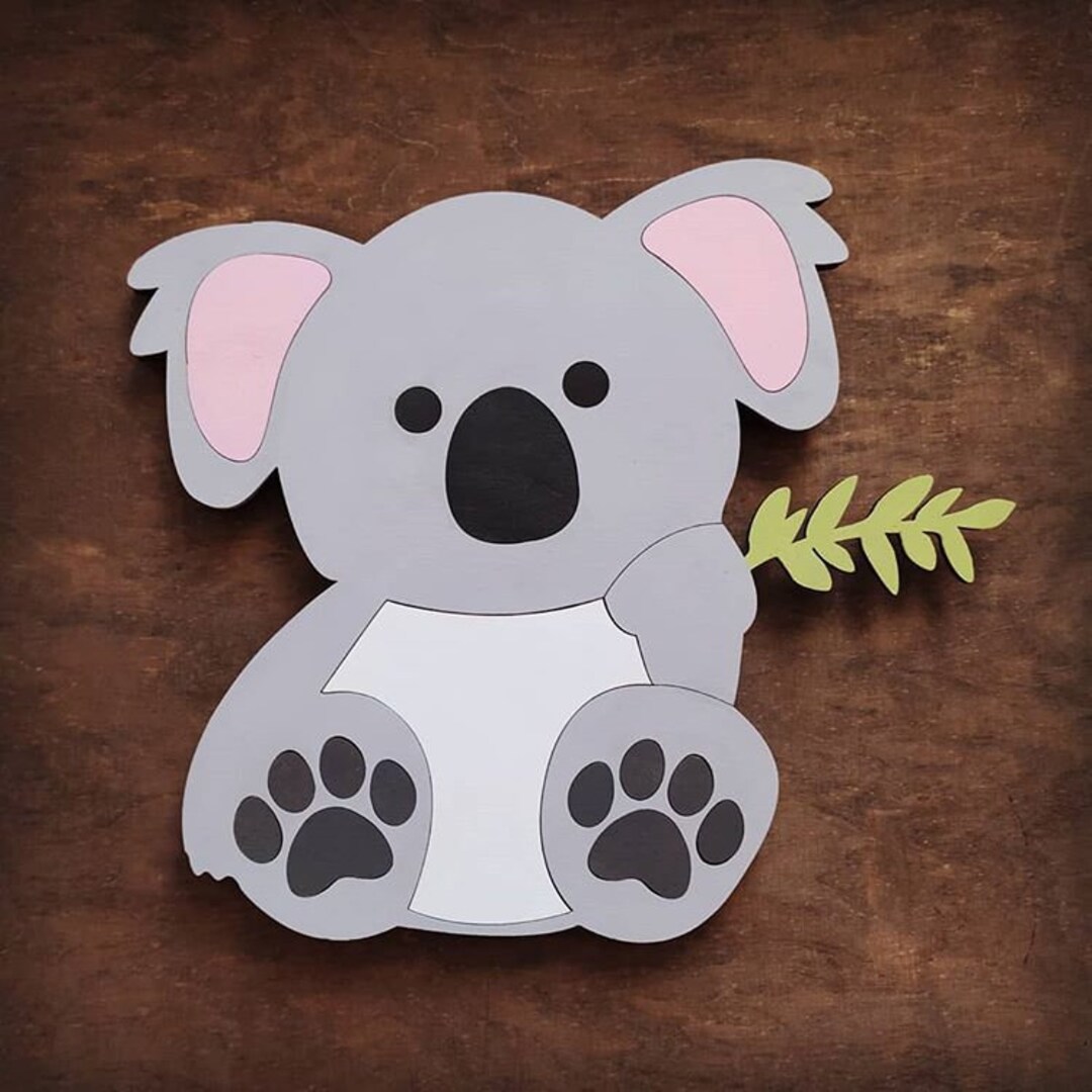 Koala Bear Lamp LED Handmade Wooden, Kids Night Light, Nursery Decor ...