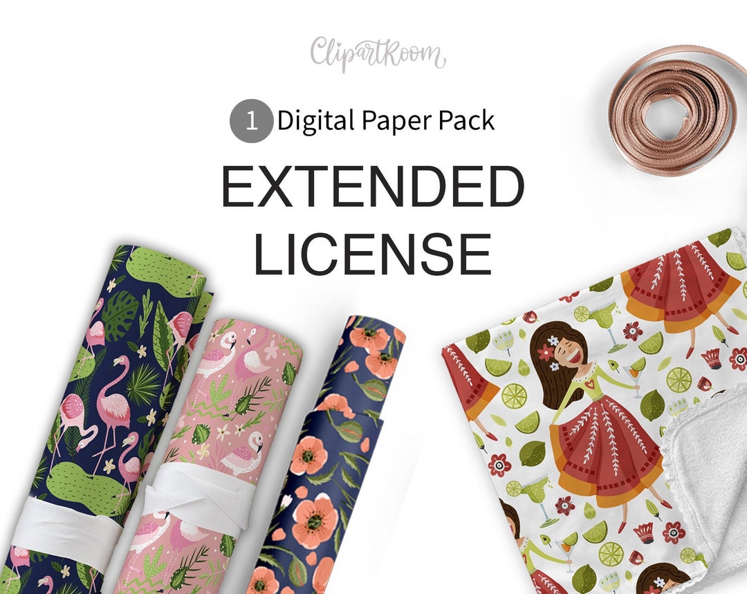 EXTENDED LICENSE Digital Paper Pack Commercial License - Etsy