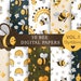 Bumble Bee Digital Paper Honey Bee Spring Digital Paper Summer Digital ...