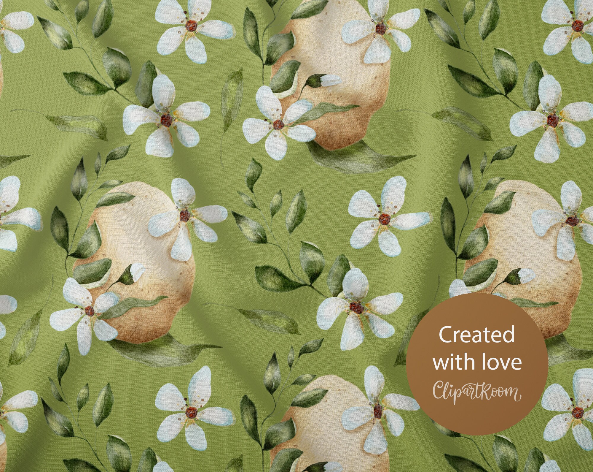 Easter Digital Paper Seamless Pattern Watercolor Floral Digital Paper ...