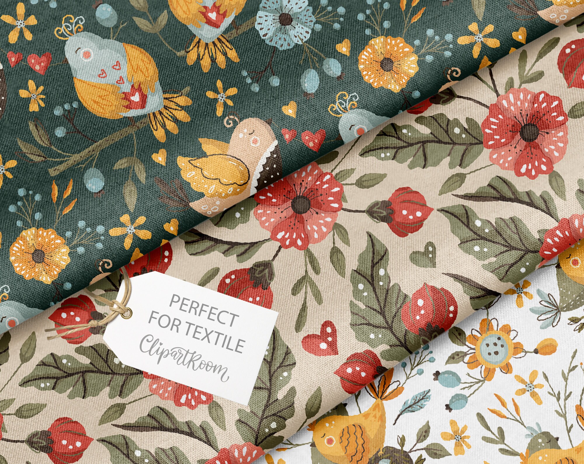 Bird Dreams Spring Digital Paper , Floral Camo Digital Paper, Digital ...