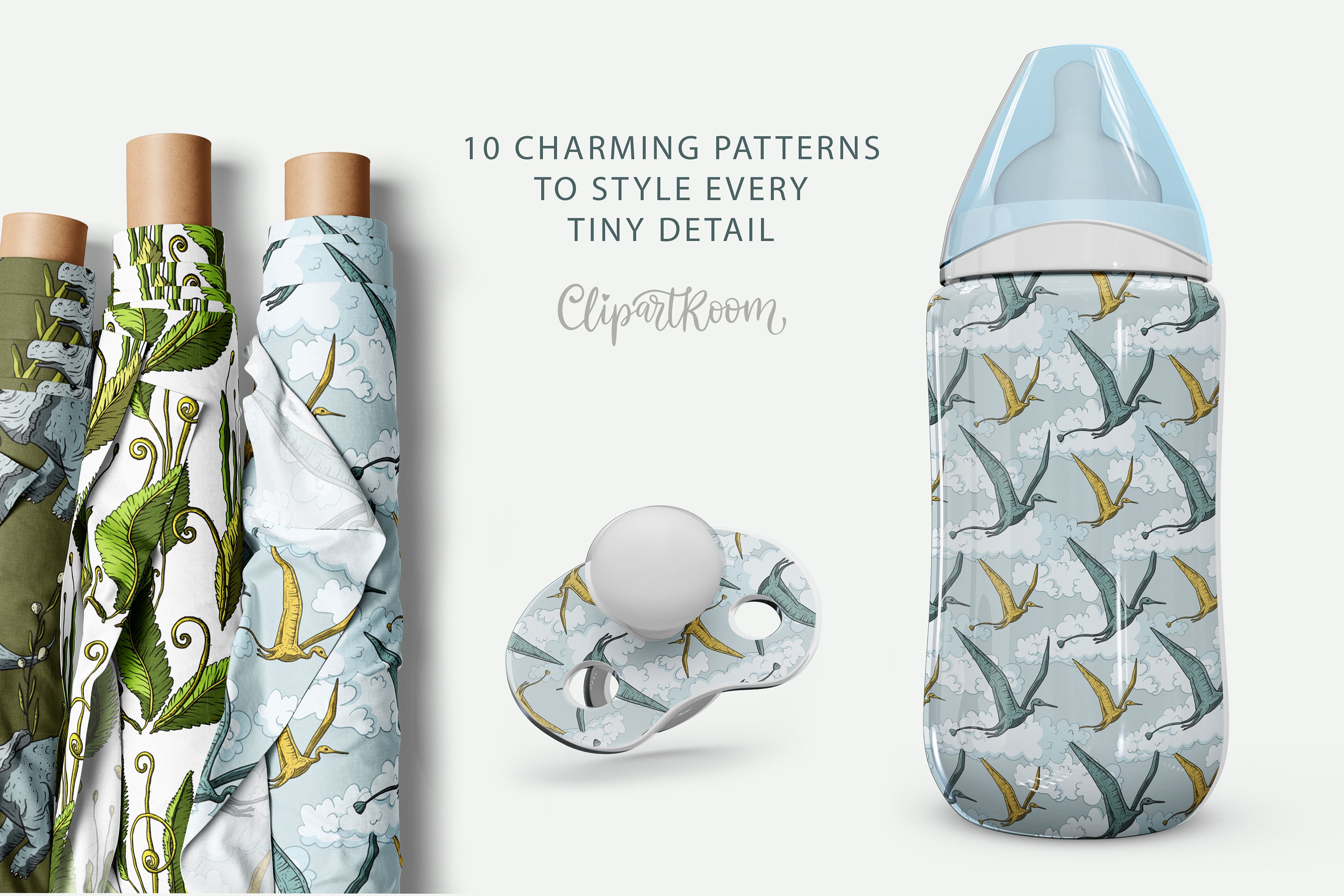 Dino Vector Seamless Files Dinosaur Print Baby Digital Paper Jurassic ...