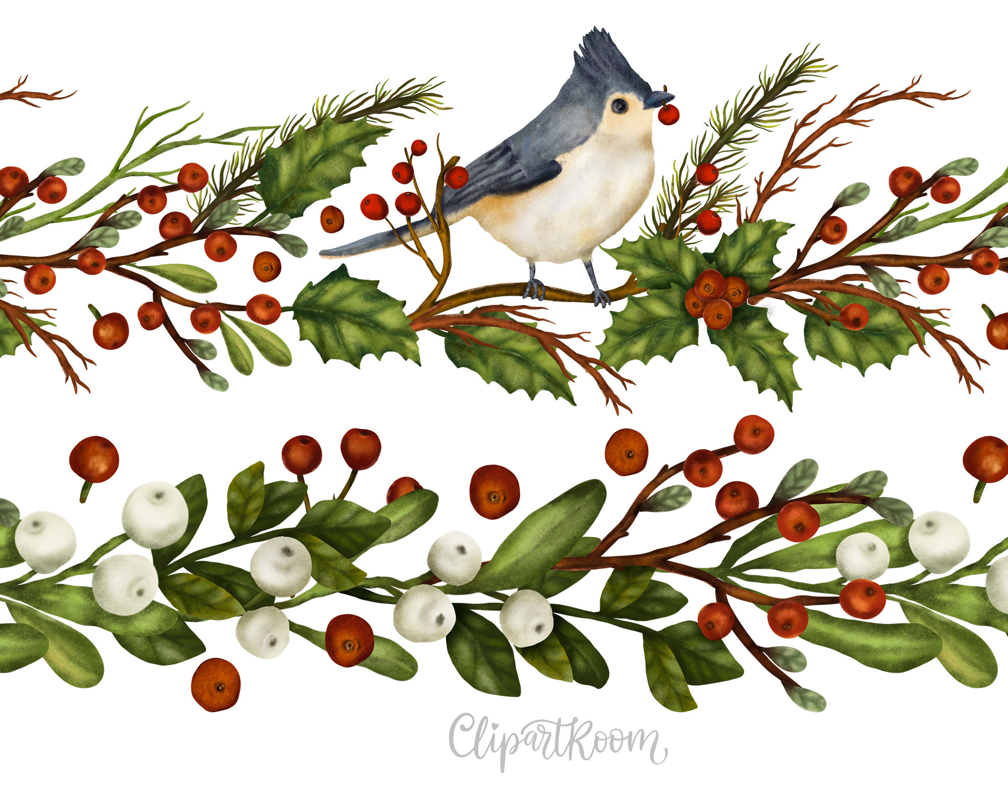 Christmas Border Clipart Christmas Png Holiday Clip Art - Etsy