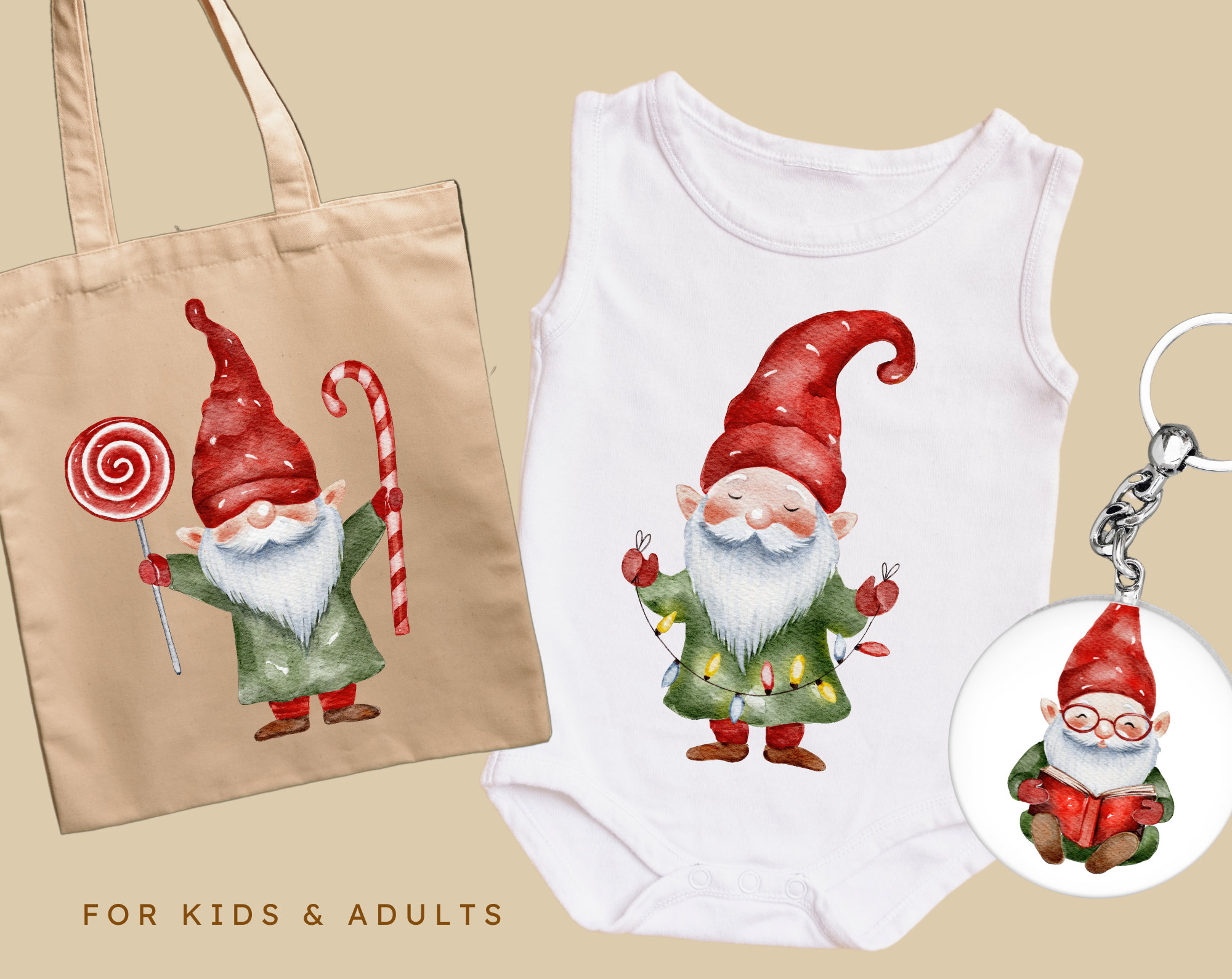 Christmas Gnome Gnome Clipart Garden Gnomes Watercolor Clipart Elf Png ...