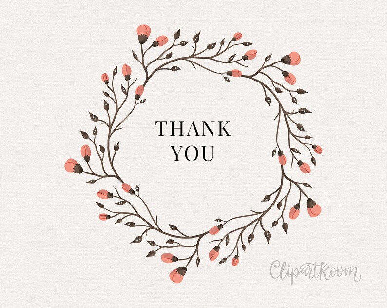 Floral Frame Clipart Wedding Wreath Botanical Clipart Flower ...