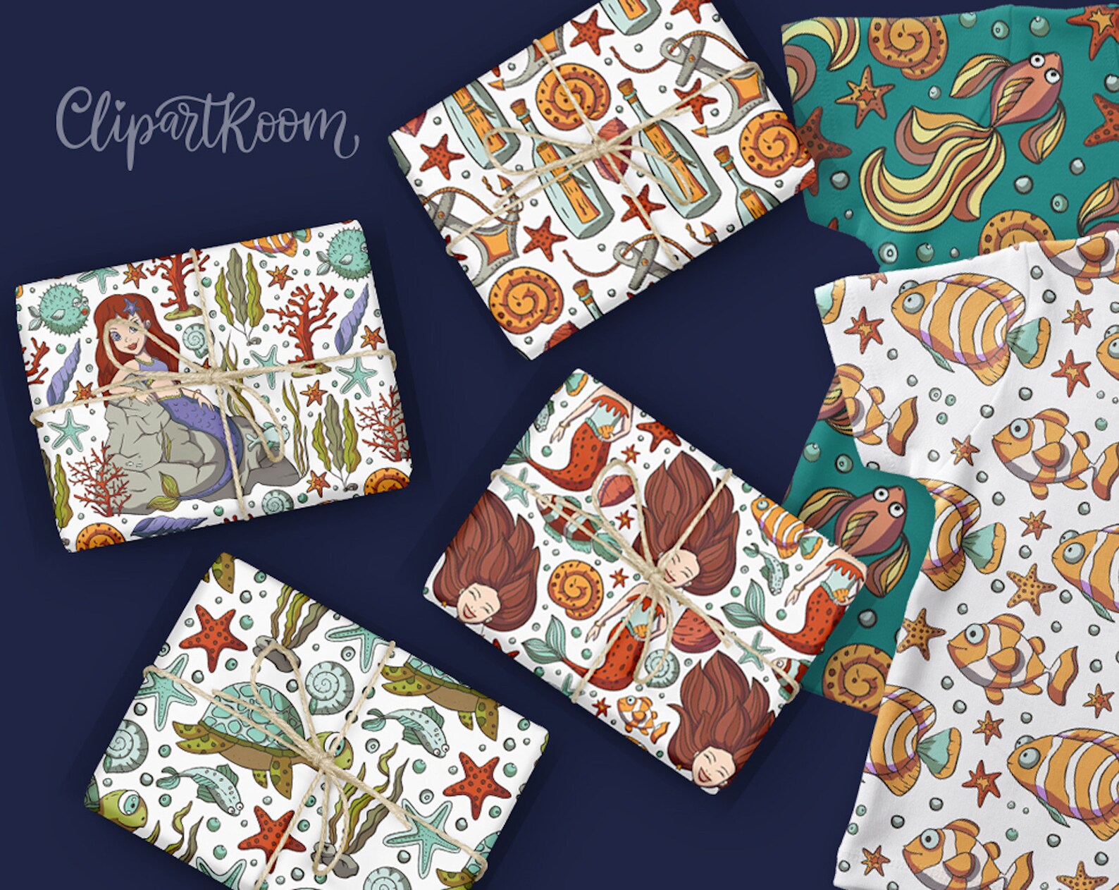 Mermaid Digital Paper Pack Summer Digital Paper Mermaid Paper - Etsy