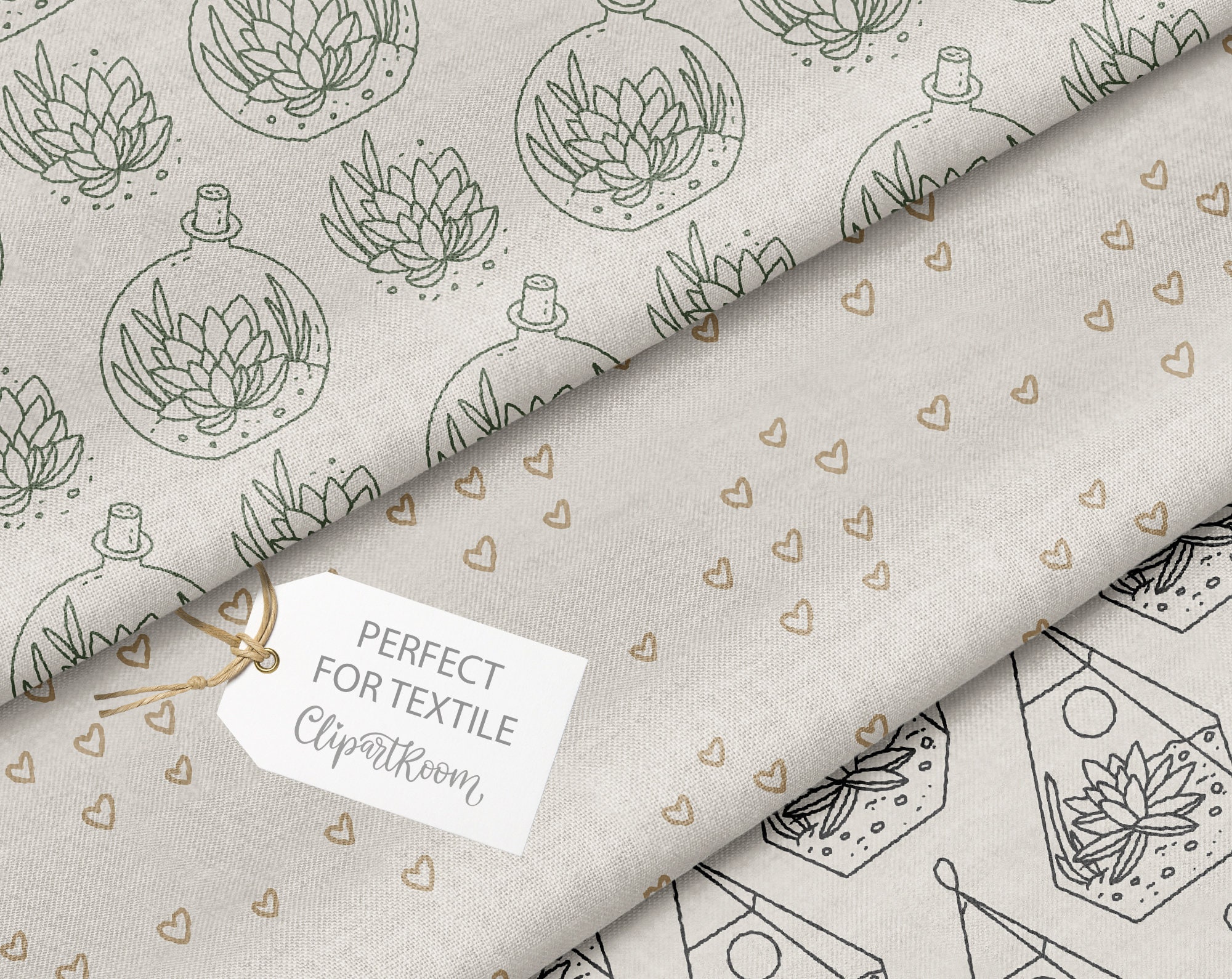 Variegated Cactus Boho Digital Paper, Cactus Painting Digital Scrapbook ...