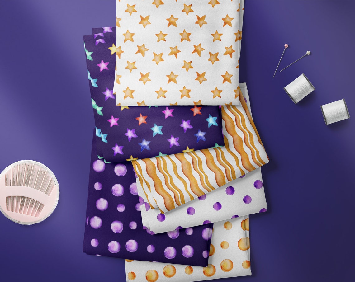 Watercolor Polka Dot Star Digital Paper Blush Digital Paper Watercolor ...