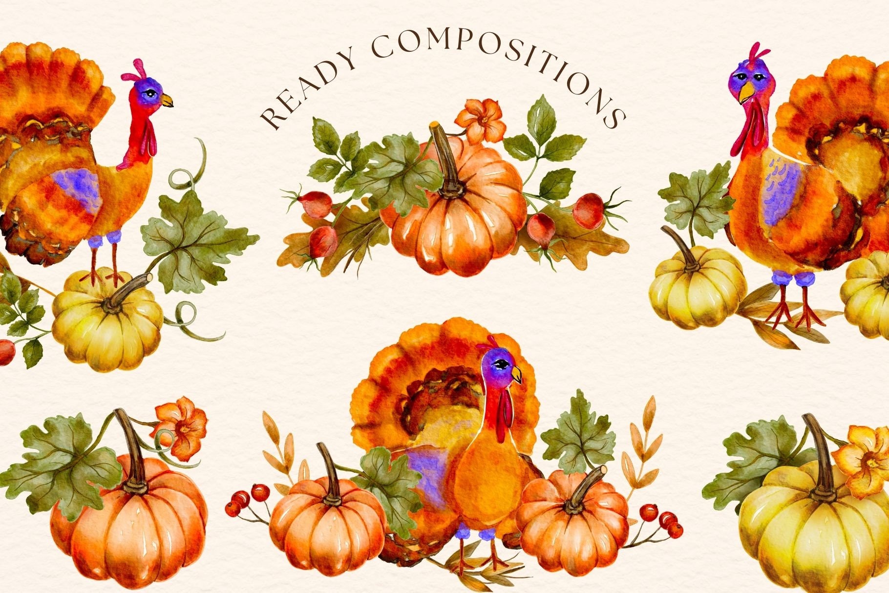 Thanksgiving Clipart Thanksgiving Png Watercolor Pumpkin Png Fall ...