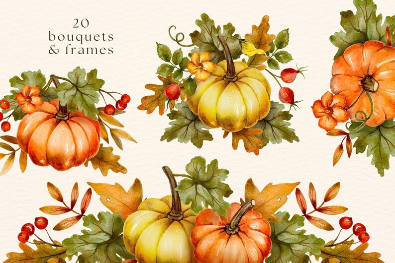 Thanksgiving Clipart Thanksgiving Png Watercolor Pumpkin Png Fall ...