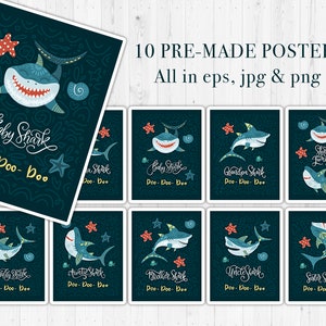 Baby Shark Clipart Family Family Clipart Baby Shark Bundle | Etsy