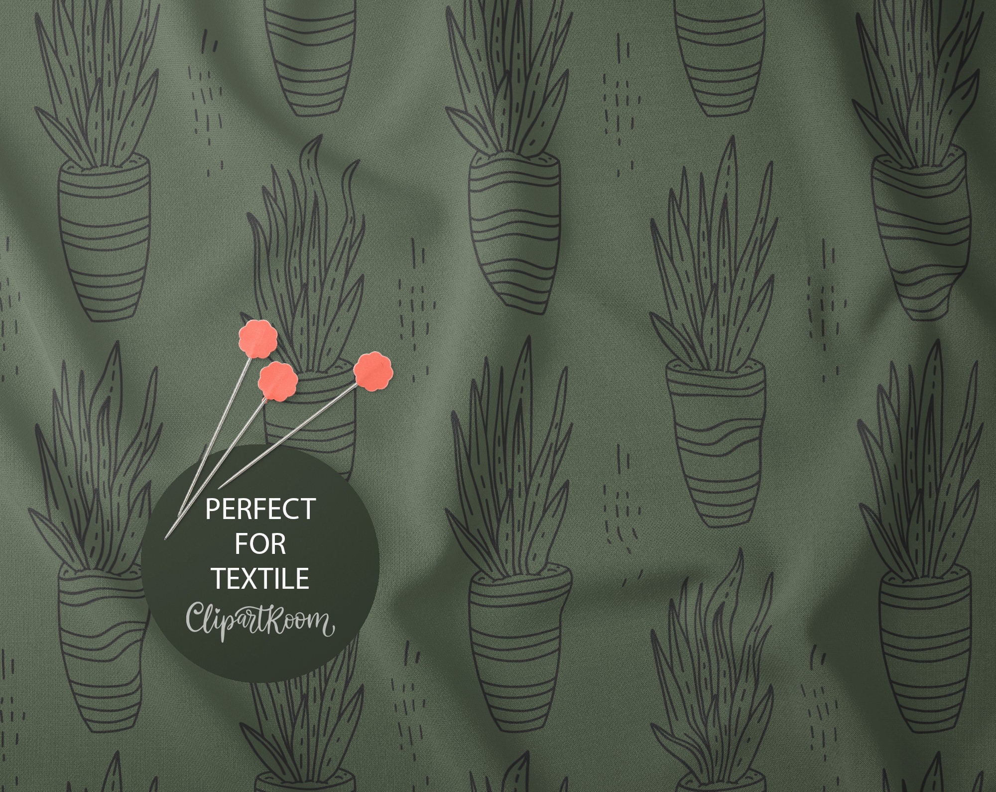 Variegated Cactus Boho Digital Paper, Cactus Painting Digital Scrapbook ...