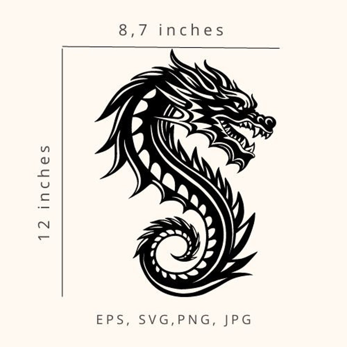 Dragon Svg Dragon Png Chinese Dragon Svg Dragon Head Svg Dragon Clipart ...