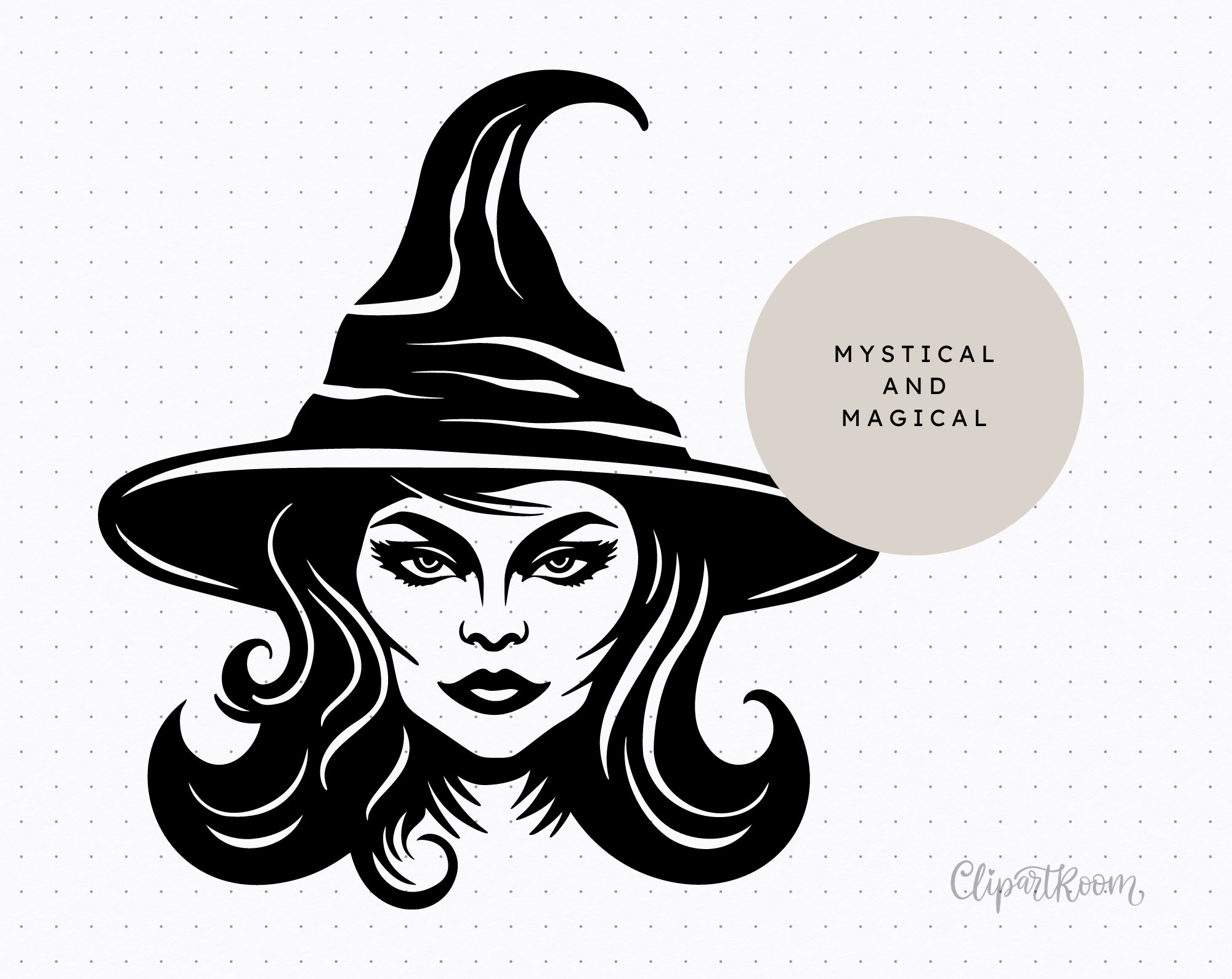 Witch Svg Witch Face Svg Halloween Svg Png Witch Clipart Witch Png Moon ...