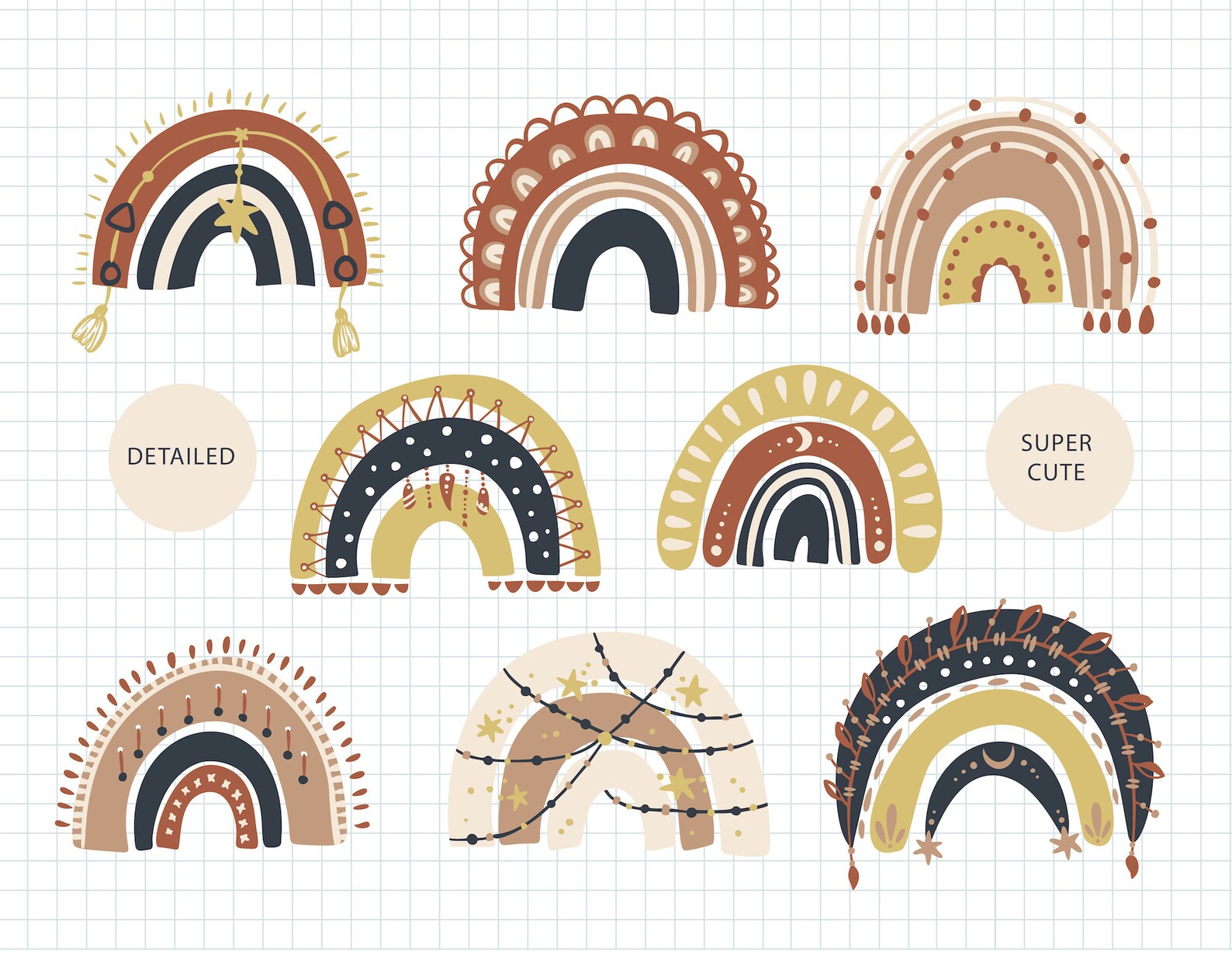 Boho Rainbow Svg Boho Rainbow Clipart Rainbow Baby Svg Rainbow Svg ...