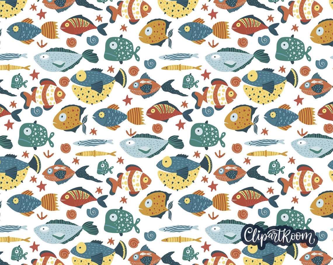 Baby Shark Digital Paper Pack Summer Digital Paper Ocean Digital Paper ...