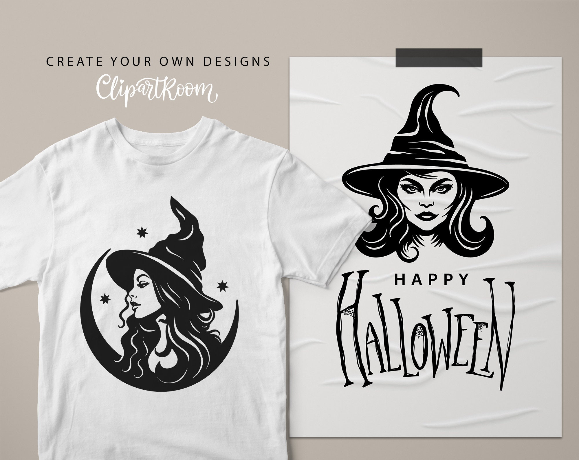 Witch Svg Witch Face Svg Halloween Svg Png Witch Clipart Witch Png Moon ...