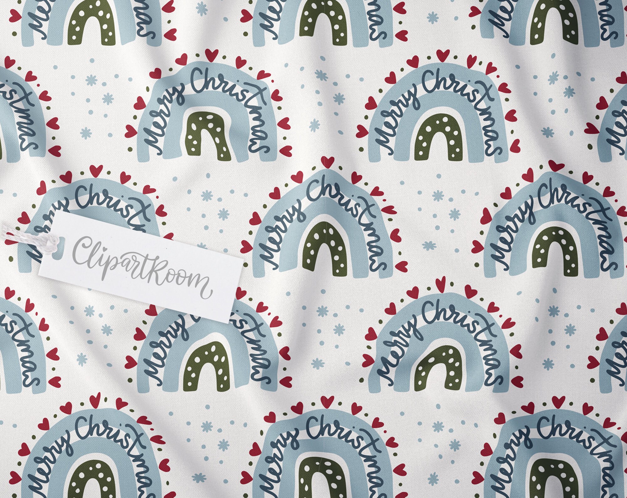 Christmas Rainbow Digital Paper, Rainbow Colors Digital Paper ...