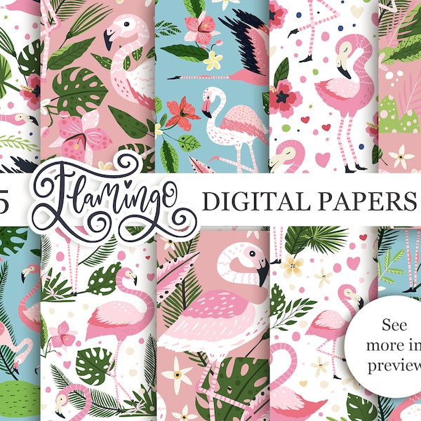 Flamingo Print - Etsy