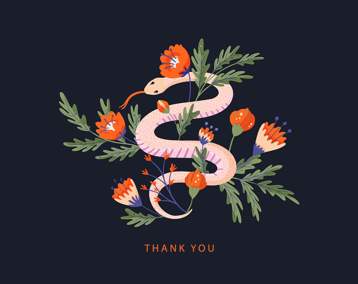 Snake Print Boho Clipart Snake Art Magic Digital Paper Snake - Etsy