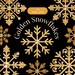 Gold Glitter Snowflake Clipart Bundle: Retro Christmas PNG (digital ...