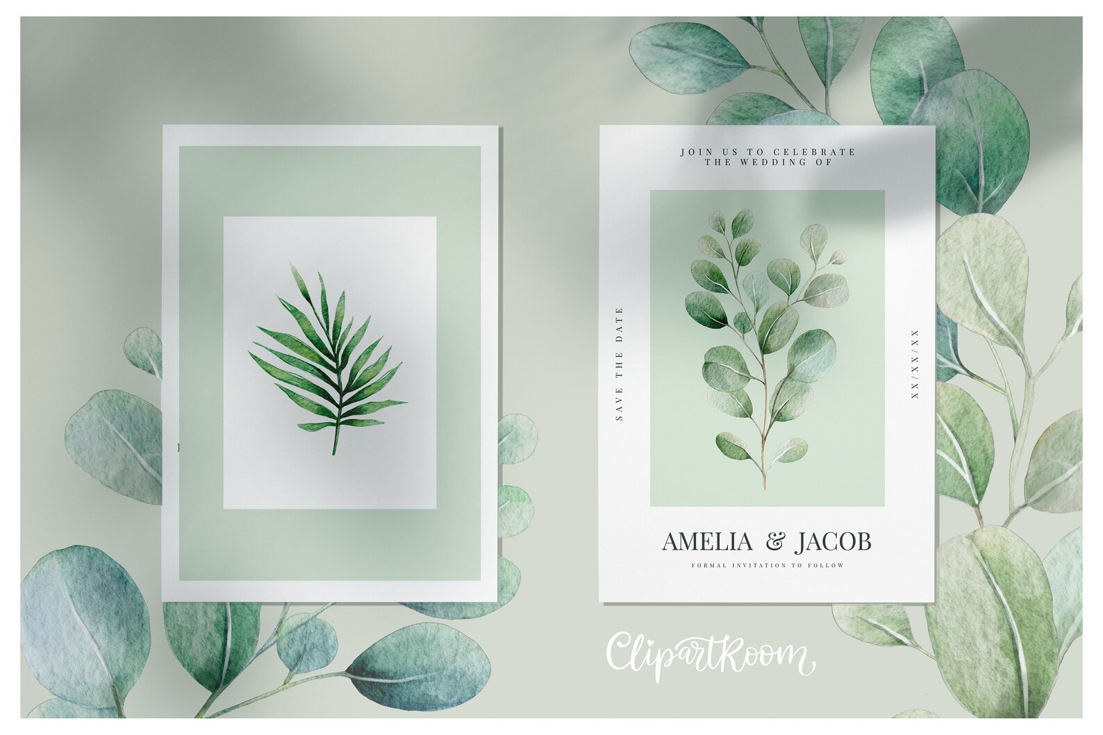 Tropical Clipart Watercolor Clipart Eucalyptus Plant Tropical Leaves ...
