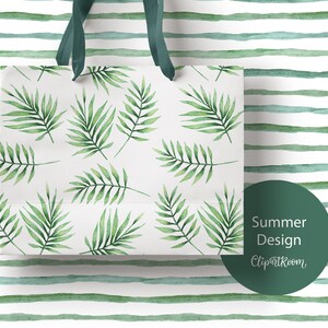 Jungle Nursery Tropical Leaves Digital Paper Eucalyptus Leaves Monstera ...