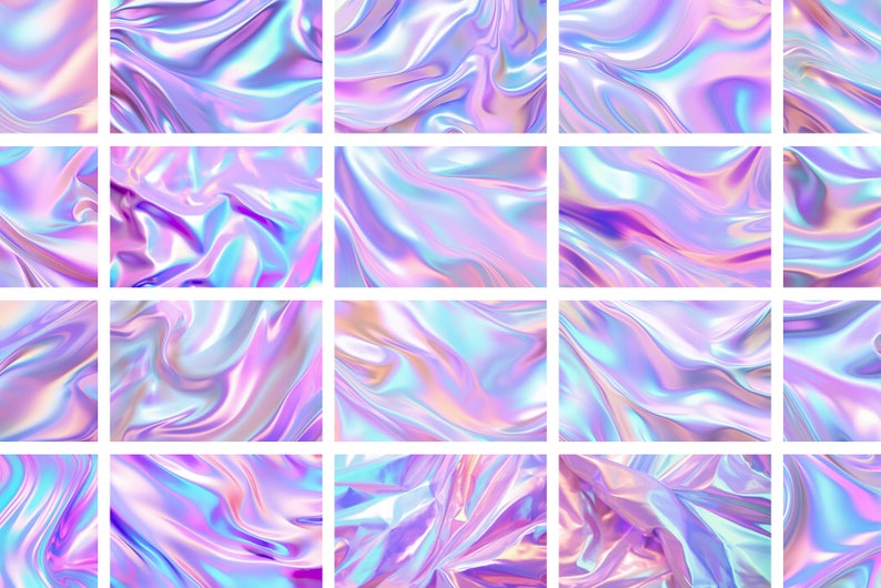 Holographic Foil Digital Paper Metallic Wallpaper Holo Backgrounds ...