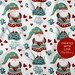 Valentine Gnome Baby Shower Digital Paper Nordic Gnome - Etsy
