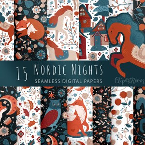 Boho Digital Paper Bundle Retro Digital Paper Chic Seamless Pattern ...