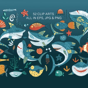 Baby Shark Clipart Family Bundle: Commercial Use (instant Download) - Etsy