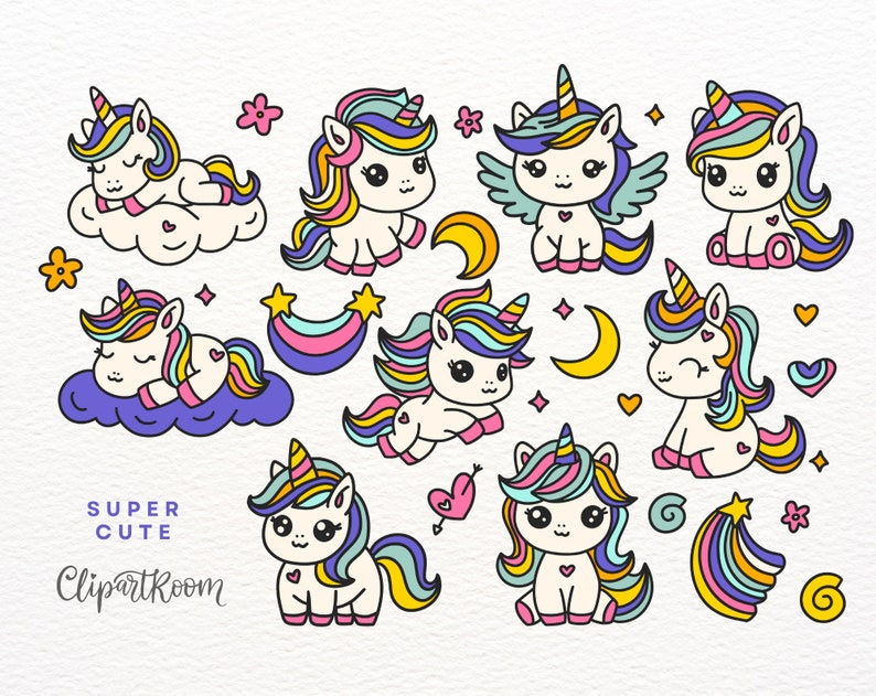 Cute Unicorn SVG Rainbow SVG Unicorn Clipart Unicorn Vector Unicorn Png ...