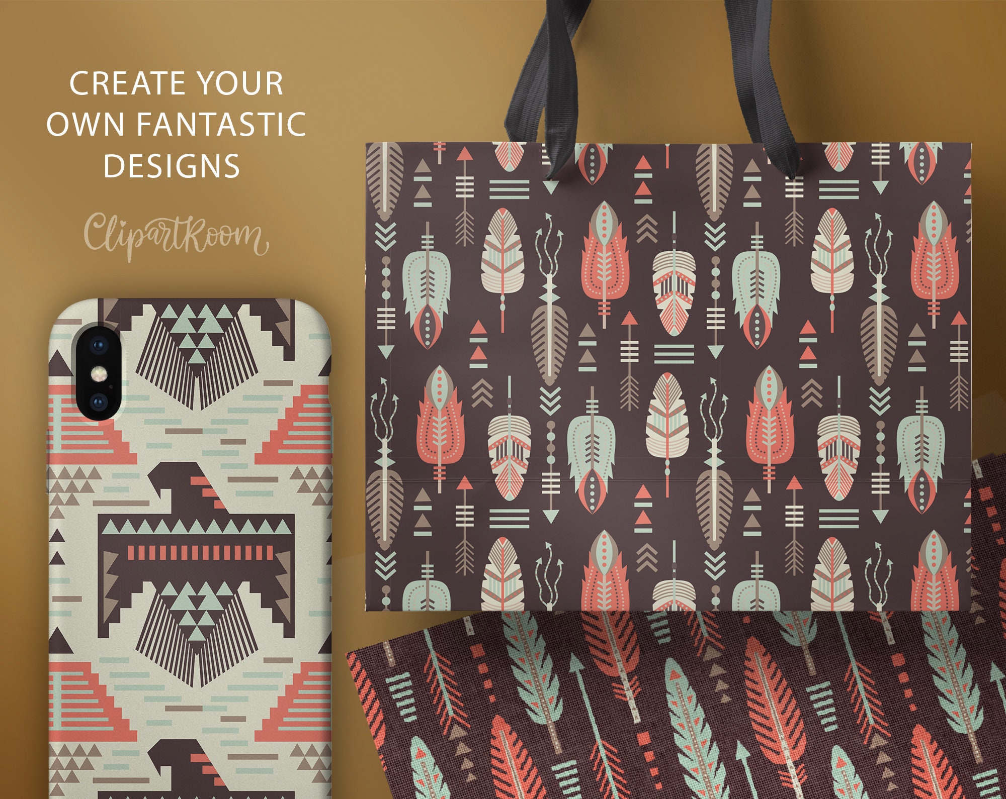 Native American Digital Paper Boho Digital Paper Seamless Files, Indian ...