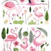 Flamingo Clipart, Summer Clipart With Flamingo Print, Cartoon Vector ...