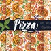 Pizza Print Colorful Digital Paper, Food Backdrop Digital Scrapbook Kit ...