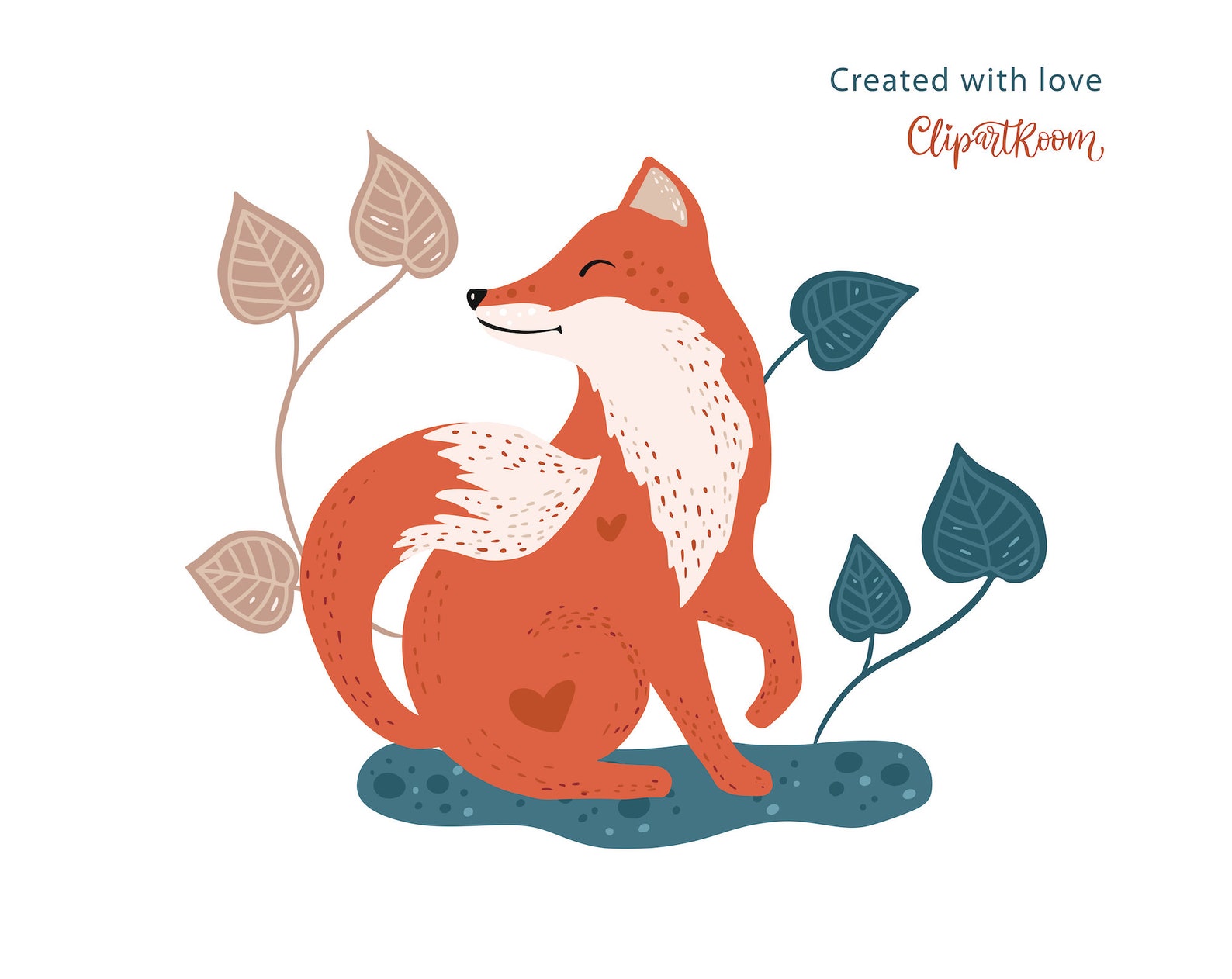 Fox Clipart, Fox Vector Art, Fox Art & Floral Graphic Animal Clipart ...