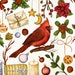 Cardinal Clipart Border Clipart Digital Vintage Christmas Images ...