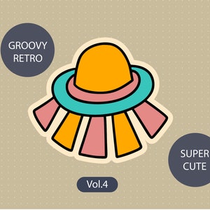 Groovy Svg Groovy Stickers 90s Nostalgia Retro Clipart Ufo Svg Cloud ...