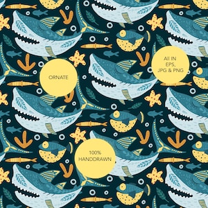 Baby Shark Digital Paper Pack Summer Digital Paper Ocean Digital Paper ...
